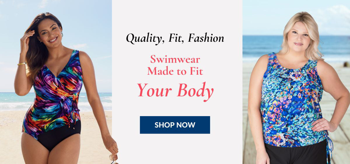 Plus Size Swimsuits, Swim Shorts, Swimdresses and Cover-ups – Swimsuits ...