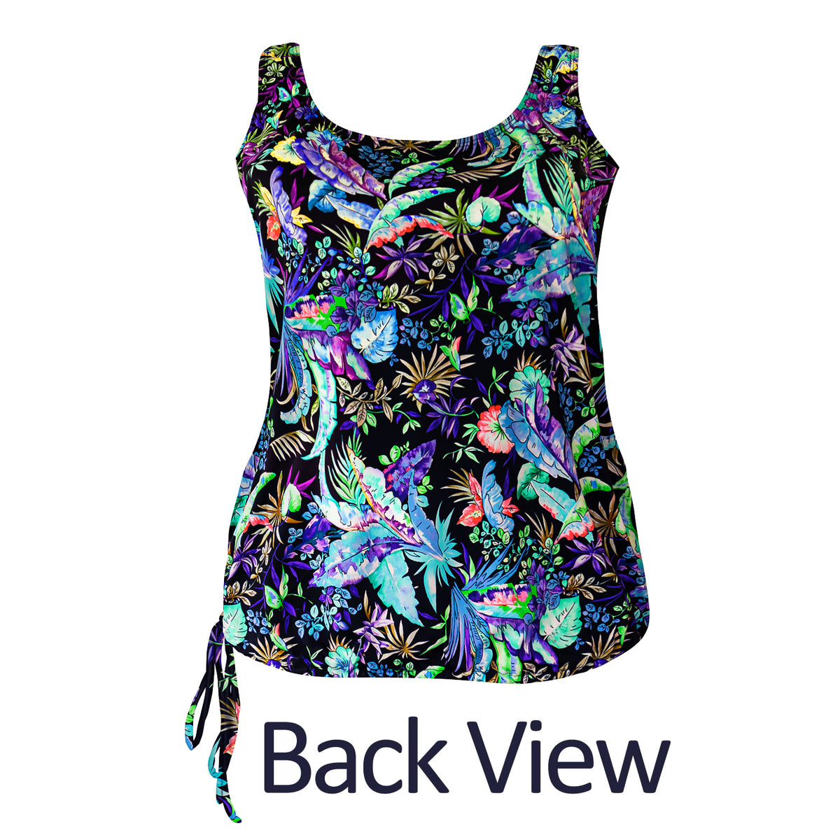 T.H.E. Swimwear Plus Size Long Swim Top – Tropical Heaven Print | Sizes ...